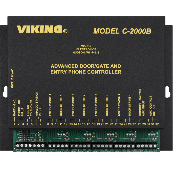 Viking C-2000B Advanced Door and Gate Entry Phone Controller ...
