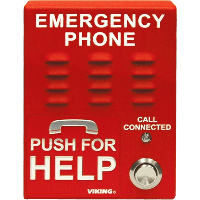 Viking E-1600A ADA Compliant Red Emergency Phone w/Built-In Dialer ...