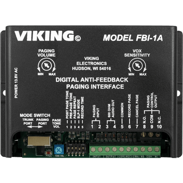 Viking FBI-1A Anti-Feedback Paging Interface – vikingtelecomsolutions