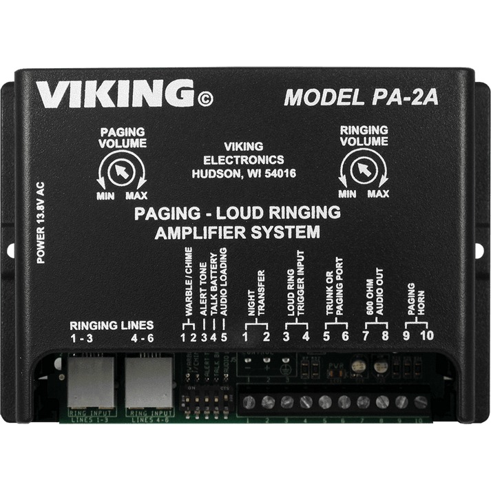 Viking PA-2A Multi-Line Loud Ringer/ Paging Amplifier ...